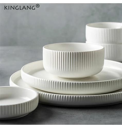 명품식기세트 테이블웨어 집들이 Kinglang 북유럽 크리에이티브 도자기 접시 무광택 유약 그릇 개별 인스 티몬