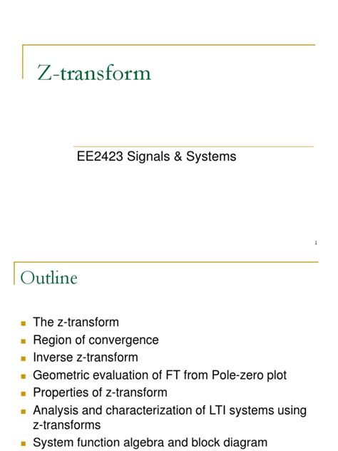Lec10 11 Z Transform Pdf Mathematical Analysis Applied Mathematics