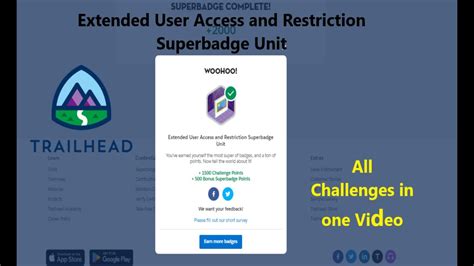 Extended User Access And Restriction Superbadge Unit All Challenges Youtube
