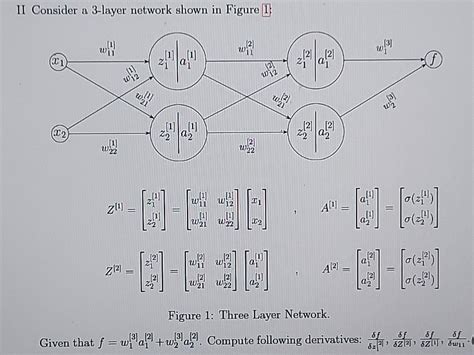 Solved II Consider A Layer Network Shown In Figure W Chegg