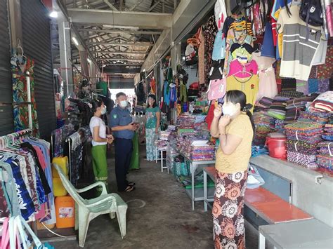 ပုလောမြို့နယ်၊ ပလမြို့တွင် ကိုဗစ်−၁၉ ရောဂါ ကာကွယ်ရေးနည်းလမ်းများအတိုင်းထားရှိ စျေးရောင်းချနေမှု