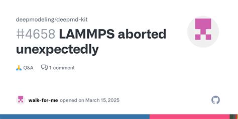 lammps aborted unexpectedly · deepmodeling deepmd kit · discussion