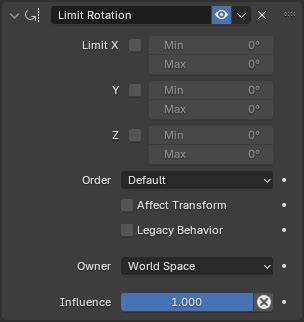 Limit Rotation Constraint Blender 4 5 LTS Manual