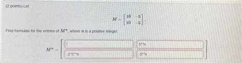 Solved Points Let M Find Formulas For The Chegg Com