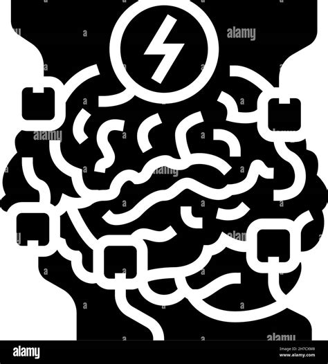 Functional Neurosurgery Glyph Icon Vector Illustration Stock Vector
