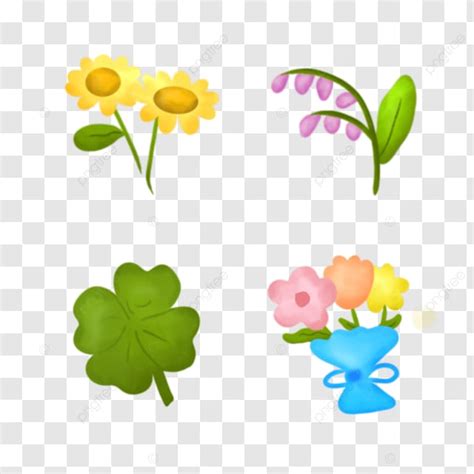 다양한 종류의 꽃 그림을 심다 꽃 삽화 설계 Png 일러스트 및 Psd 이미지 무료 다운로드 Pngtree