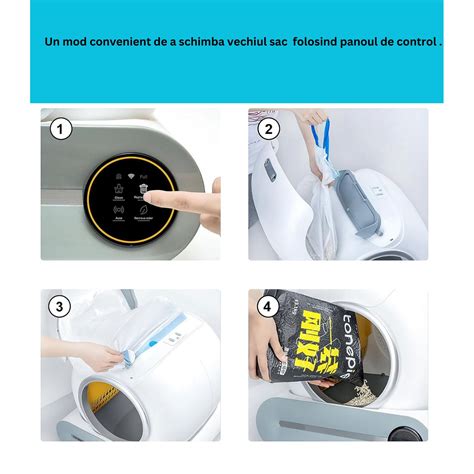 Litiera Pisici Automata Smart Alb Gri Emag Ro