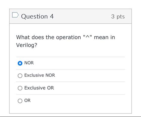 Solved Question 4 3 Pts What Does The Operation ∧ Mean