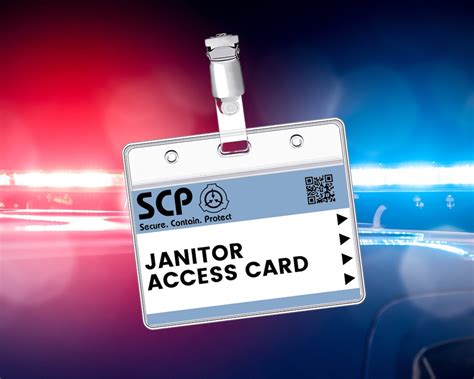 PRINTABLE JANITOR Access Card SCP Foundation Cosplay Id Card Id Badge Name Badge Replica Etsy
