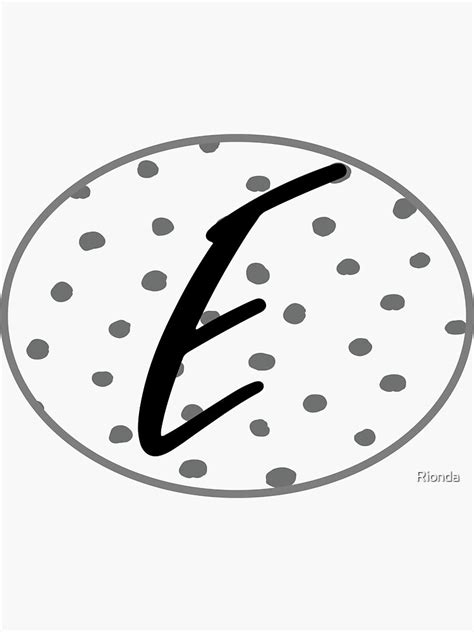 Letter E Dots Sticker For Sale By Rionda Redbubble