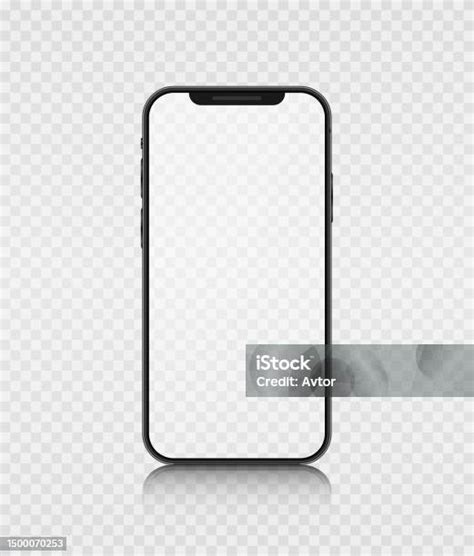 투명한 배경에 스마트폰 투명한 화면이 있는 사실적인 3d 휴대폰 휴대전화에 대한 스톡 벡터 아트 및 기타 이미지 휴대전화 3차원 형태 디지털 생성 이미지 Istock