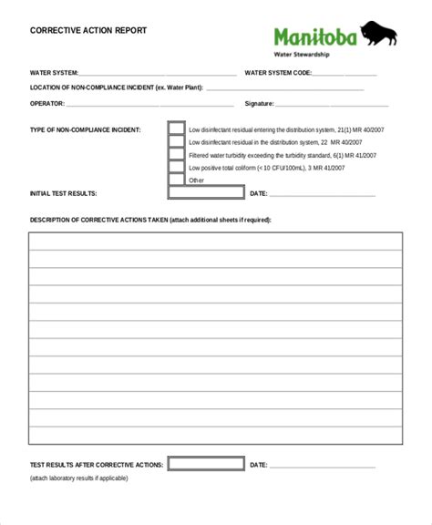 Free 8sample Corrective Action Forms In Ms Word Pdf