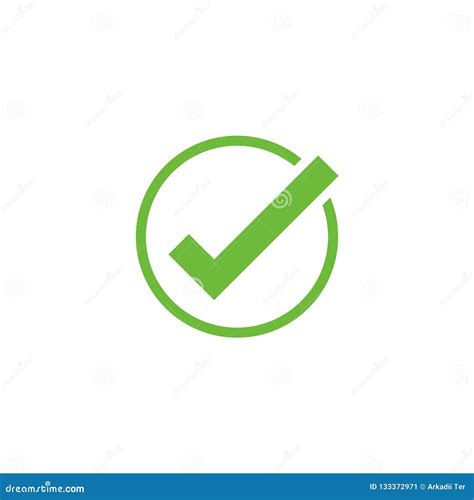 Vector Check Mark Icon Approve Symbol Check Mark Shape Design