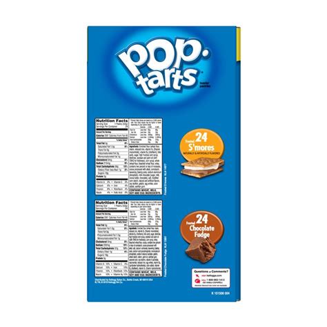 Smores Pop Tart Nutrition Label