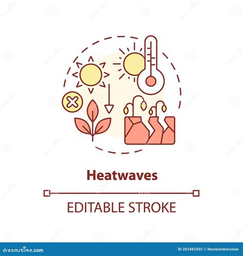 Customizable Heatwave Icon Heatflation Concept Stock Vector Illustration Of Vector Flat