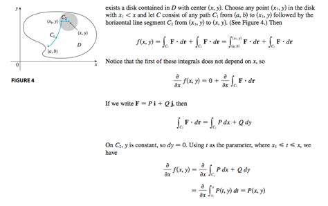Question From Stewarts Calculus Regarding Proof Of Independence Of Path And Conservative Vector