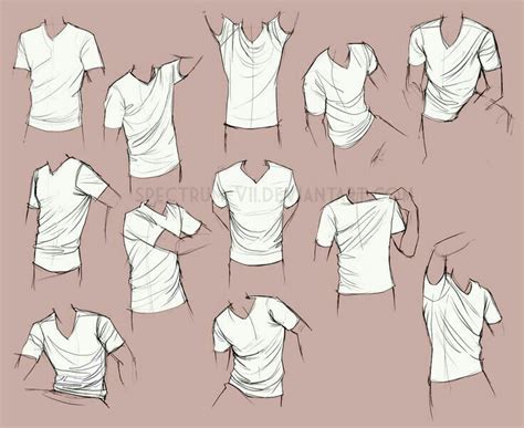 Shirts Positions T Shirt How To Draw Mangaanime Sketches Drawing