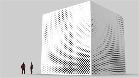 108 Variable Influence Perforated Cube Facade Rhino Grasshopper Tu Parametric