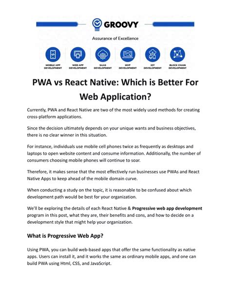 Ppt Pwa Vs React Native Which Is Better For Web Application Powerpoint Presentation Id11653667