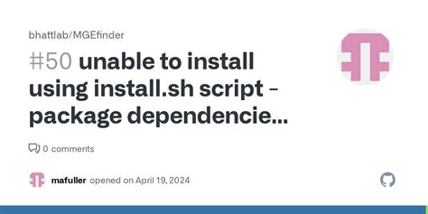 Unable To Install Using Installsh Script Package Dependencies Not Available · Issue 50