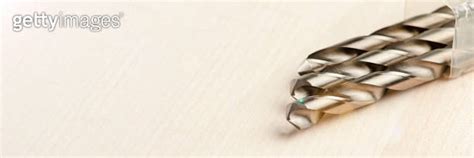 Caliper Measures Drill Bit On Metal Measurement Of Thickness Of Drilling Tool In Industrial