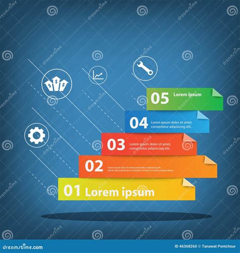 Colorful Vector Design For Workflow Layout Stock Vector Illustration Of Growth Design 46368260