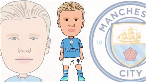 How To Draw Erling Haaland Football Toons Cartoon Drawings Easy