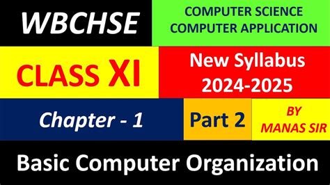 Wbchse Coma Coms Chapter 1 Part 2 Basic Computer Organization Youtube