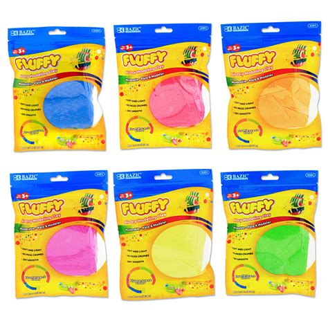Bazic 2 Oz Fluorescent Colors Air Dry Modeling Clay