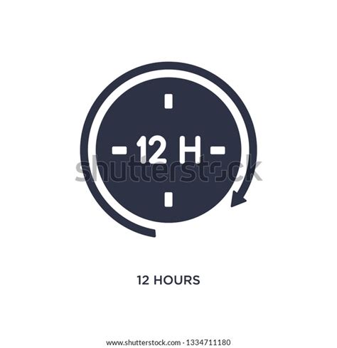 12 Hours Icon Simple Element Illustration Stock Vector Royalty Free