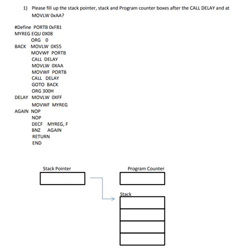 Solved 1 Please Fill Up The Stack Pointer Stack And