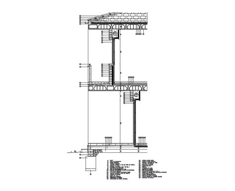 Section Constructive Details Of Small Vault House Building Dwg File Cadbull