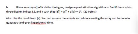 Solved B Given An Array All Of N Distinct Integers Design