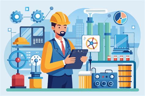 A Worker Examines Operational Control Systems And Monitors Processes At A Busy Engineering