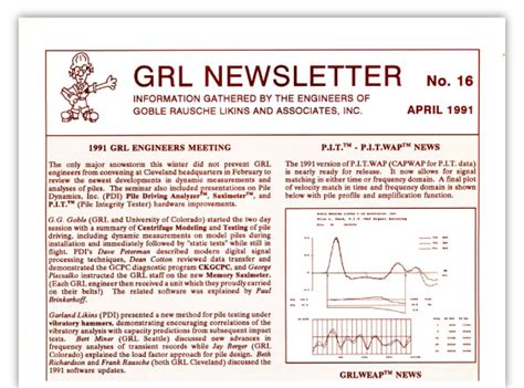 Issue 16 1991 Grl Engineers Meeting Grl Engineers