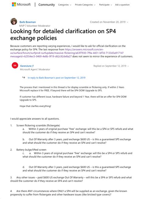 Microsoft Refuses To Clarify Policy On Replacement Surface Pro 4s Askwoody