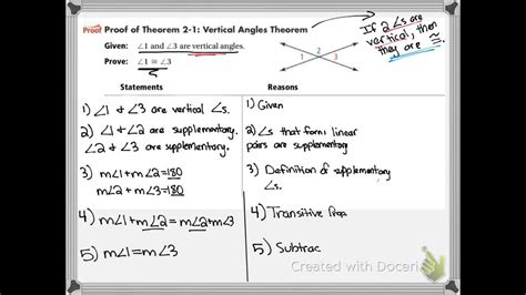 2 6 Proving Angles Congruent Youtube