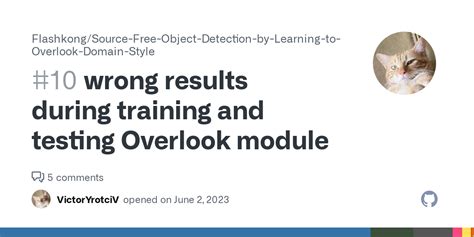 Wrong Results During Training And Testing Overlook Module · Issue 10