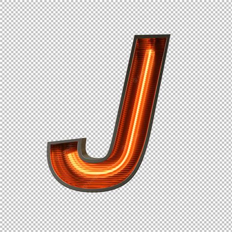 투명 배경에 네온 라이트 알파벳 무료 Psd 파일