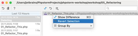 How To Recover Deleted Phpstorm File