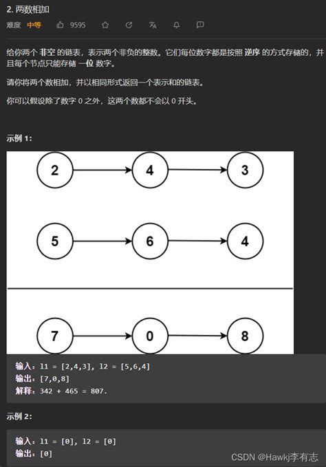 【力扣一题】两数相加（c）c语言力扣 Addtwonumbers主函数 Csdn博客