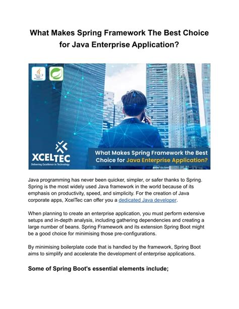 Ppt Spring Framework The Best Choice For Java Enterprise Application