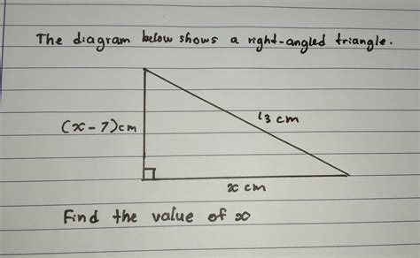 Solved The Diagram Below Shows A Right Angled Triangle Find The Value Of S0 Math