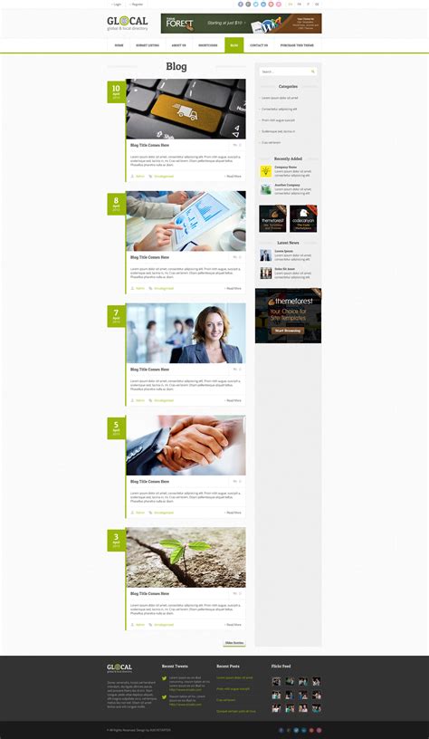 Glocal Responsive Directory HTML Template By DirectoryThemes ThemeForest