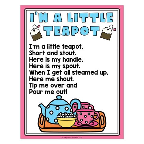 Lucky To Learn Math 1st Grade Unit 9 Graphing And Data Nursery Rhyme Poster Im A Little