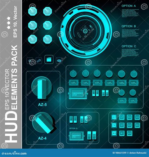 Futuristic Virtual Graphic Touch User Interface Hud Stock Vector Illustration Of Creative