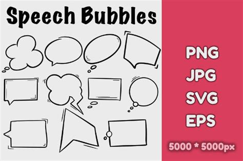 Speech Bubbles Illustrations Graphic By TreeSVG Creative Fabrica