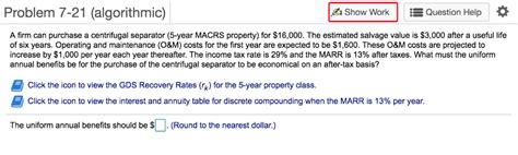 Solved Problem 7 21 Algorithmic Show Workquestion Help A