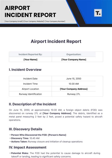 Free Police Report Template To Edit Online