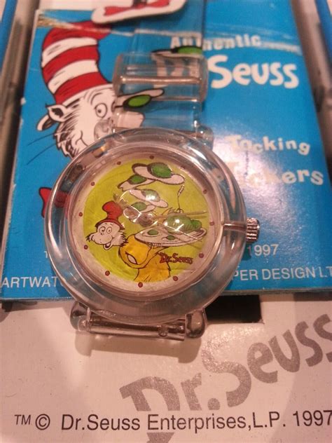 Vintage Dr Seuss Watch Tick Tocking Time Tickers Cat In The Hat 1997 New Ebay